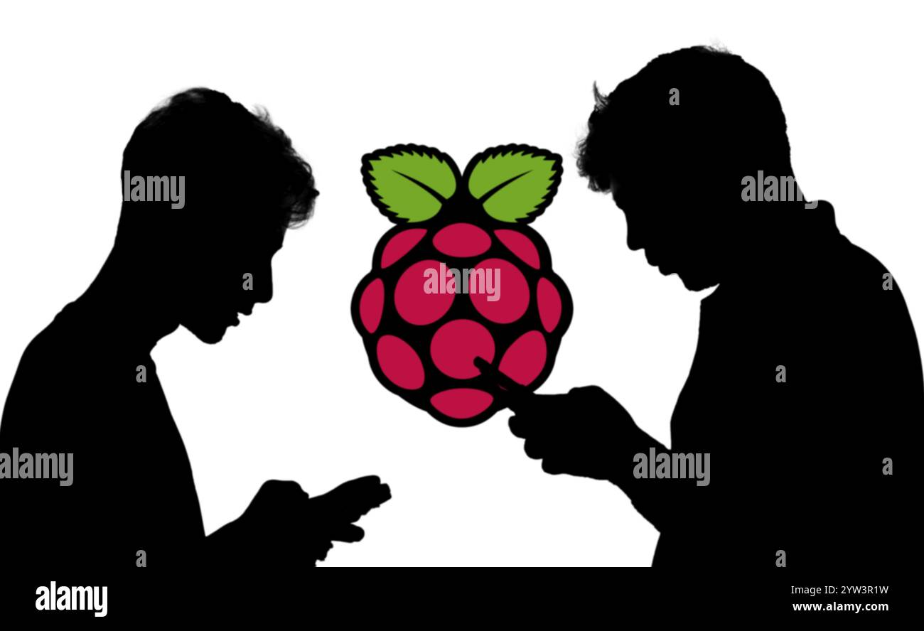 Raspberry Pi logo sign on the smartphone screen Stock Photo - Alamy