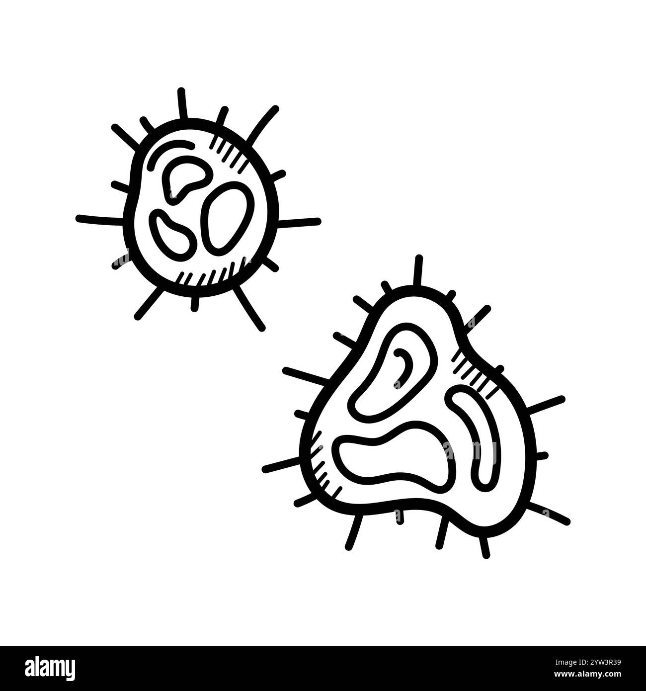 Bacteria cells Black and White Stock Photos & Images - Alamy