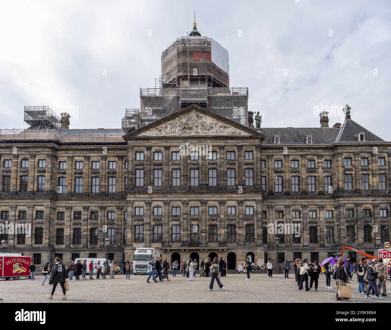 Building of the Royal Palace (Koninklijk Paleis) on Dam Square (Paleis op de Dam), Amsterdam ...