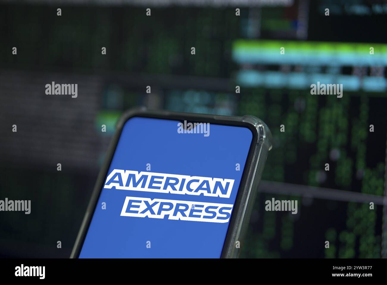 American express company logo on smartphone Stock Photo - Alamy