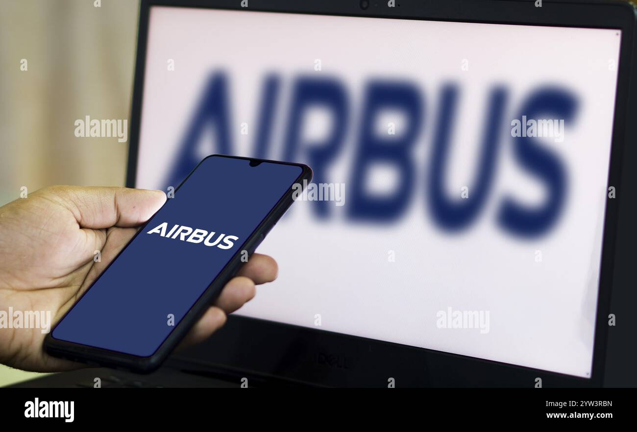Airbus logo on smartphone Stock Photo - Alamy