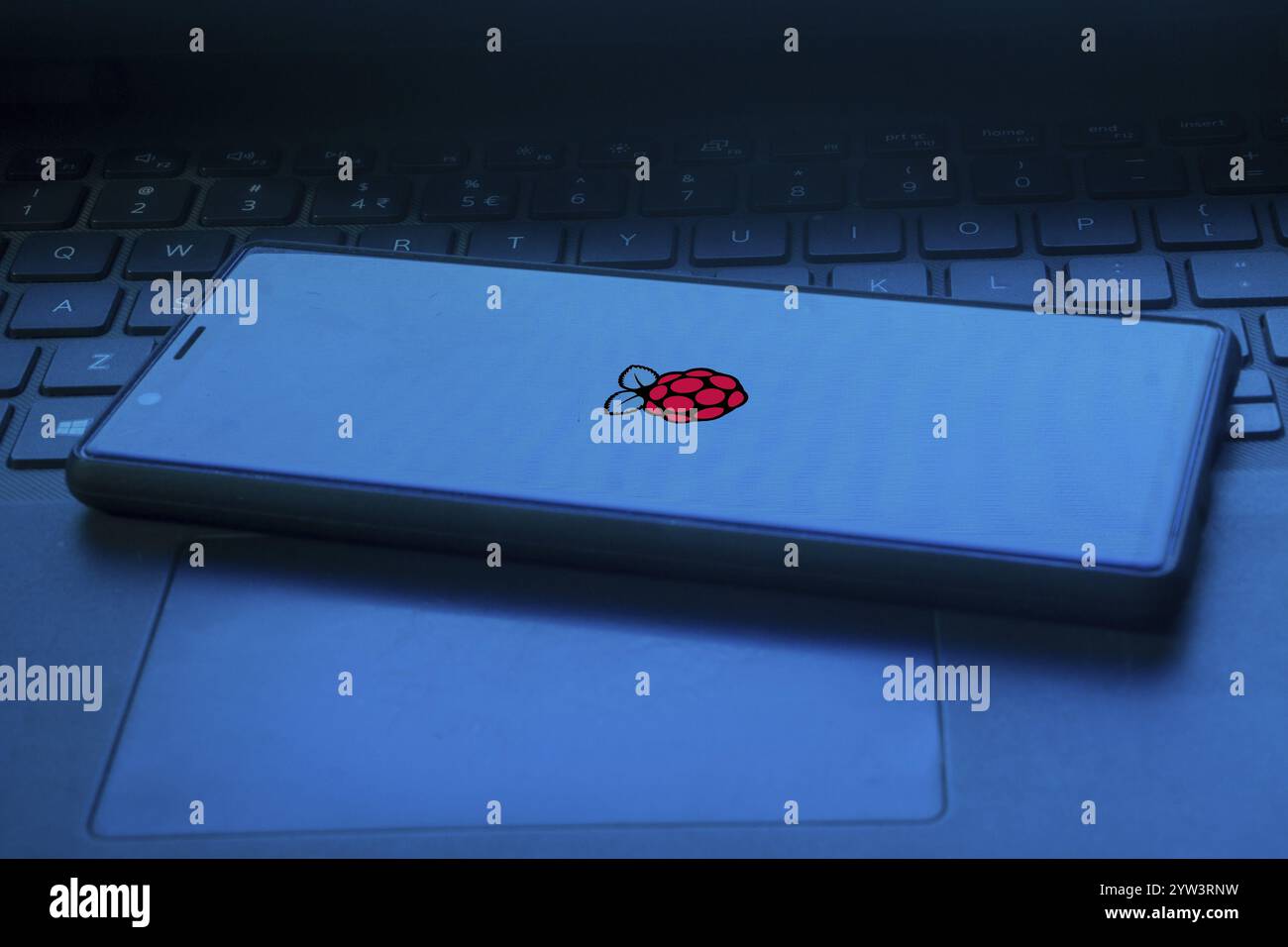 Raspberry Pi logo sign on the smartphone screen Stock Photo - Alamy