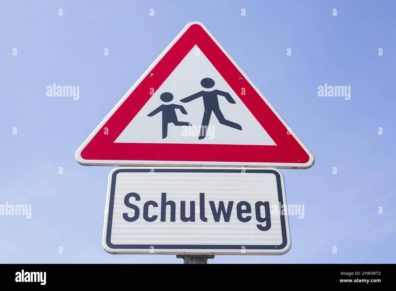 Traffic sign for children, way to school, Germany, Europe Stock Photo ...