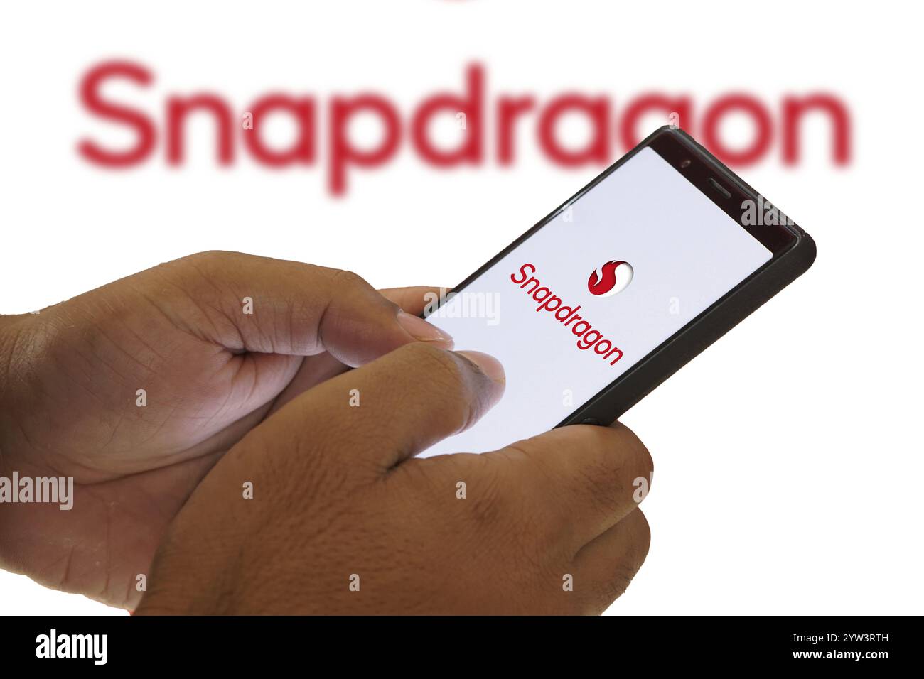 Smart phone with qualcomm snapdragon logo, which is a procedure for ...