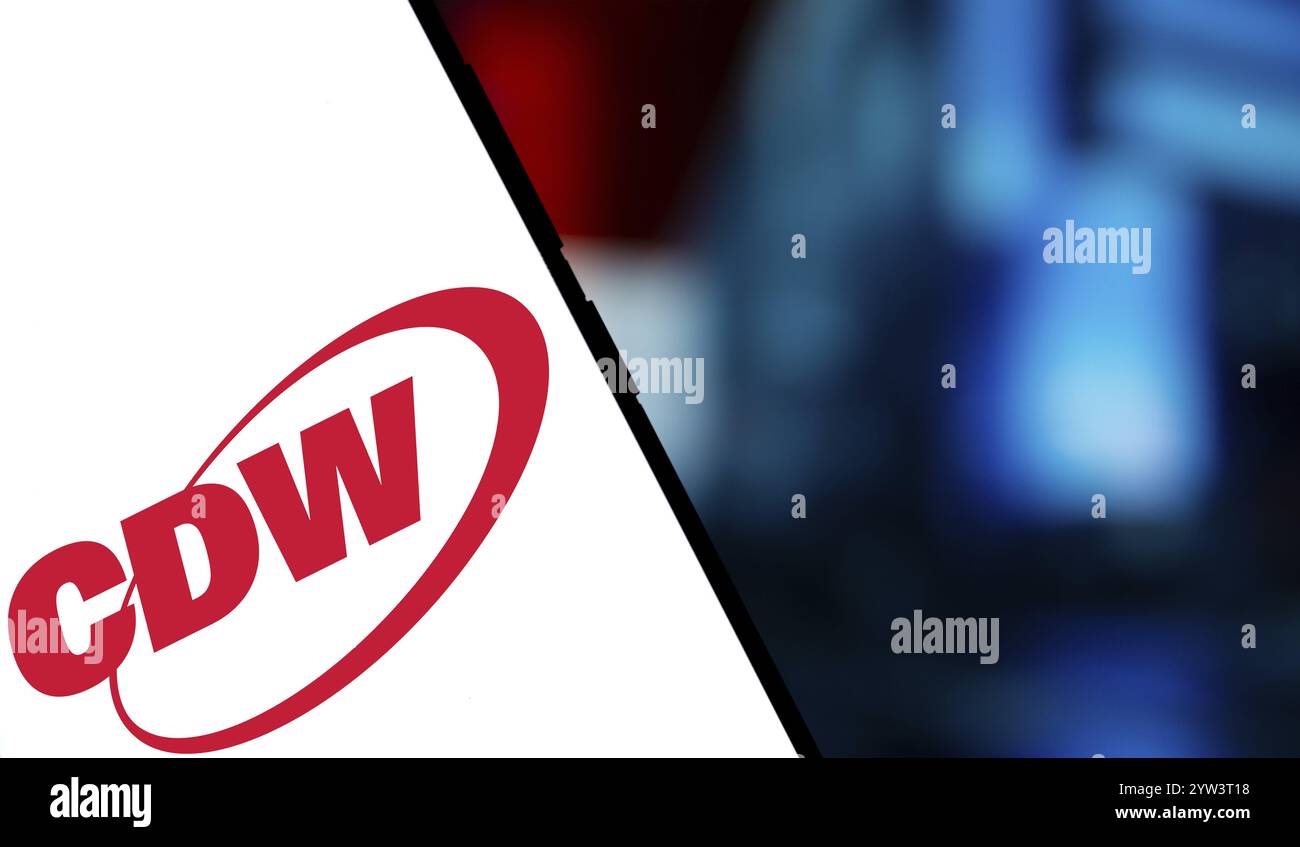 Dhaka, Bangladesh- 5 Dec 2024: CDW logo is displayed on smartphone. CDW ...