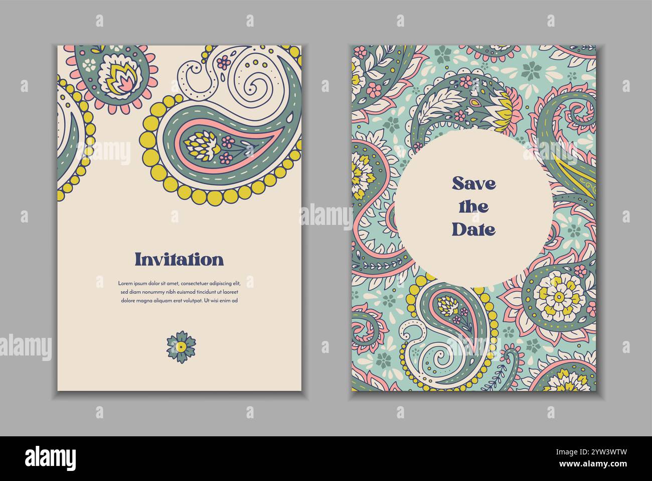 Set two cards wedding Stock Vector Images - Alamy