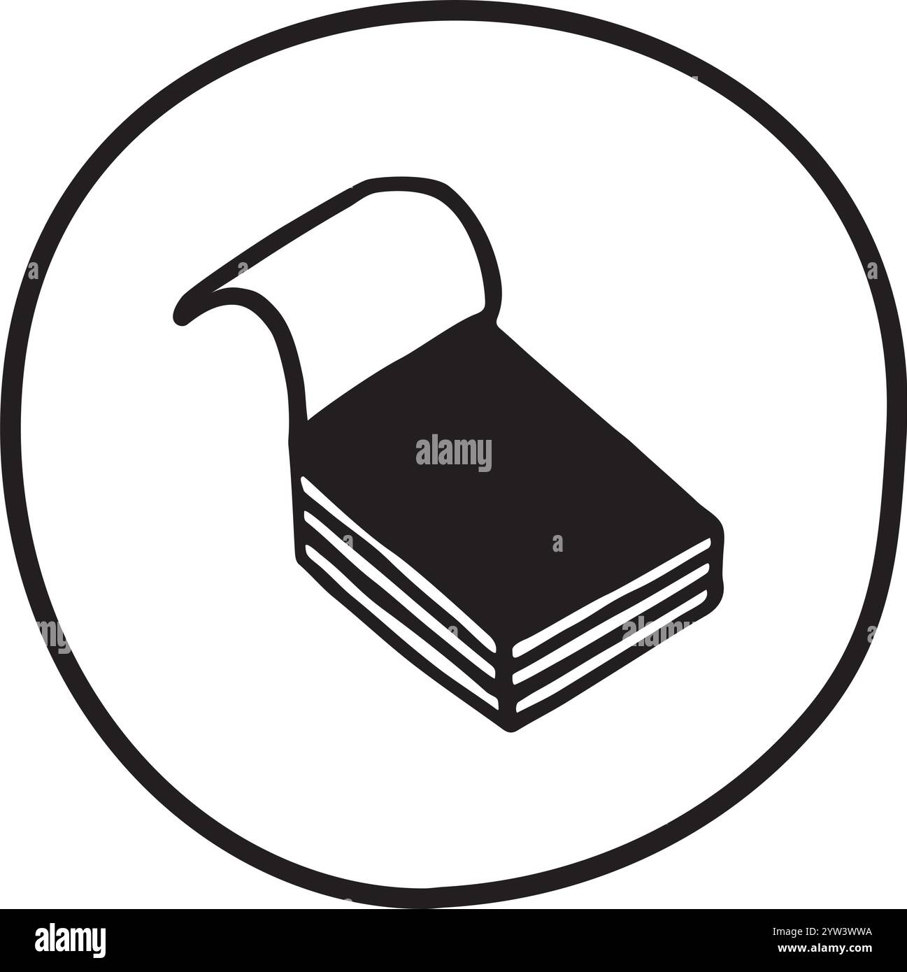 Doodle Notepad icon. Infographic symbol in a circle Stock Vector Image ...