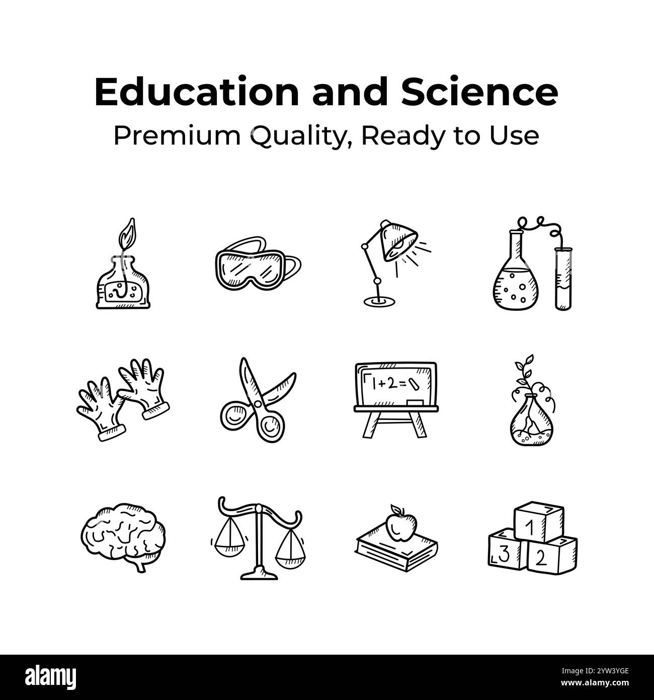 Chemistry experiment burner classroom Stock Vector Images - Alamy