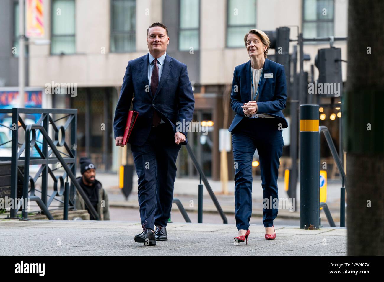Health Secretary Wes Streeting and NHS CEO Amanda Pritchard arrive for ...