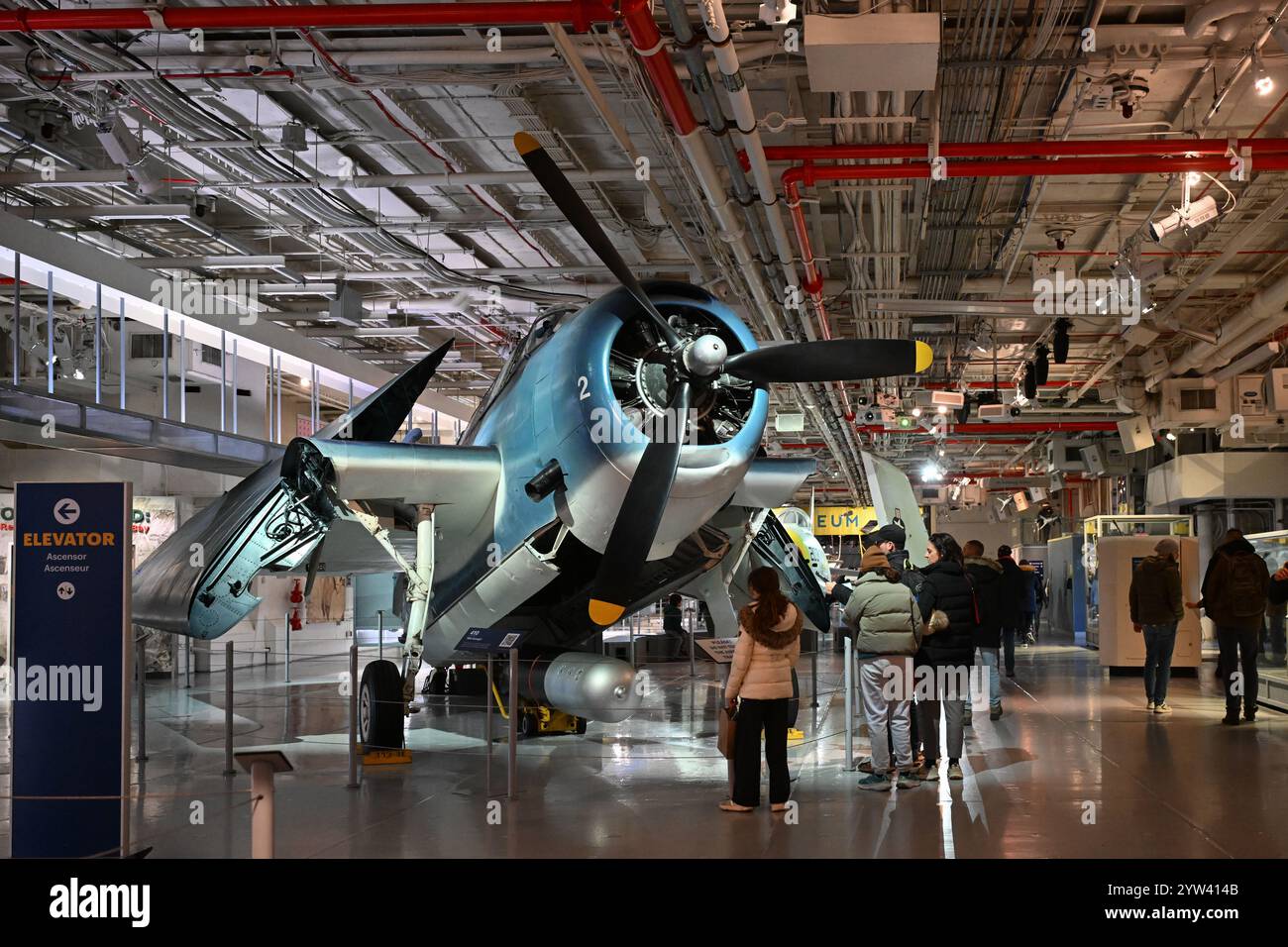 A Grumman/Eastern Aircraft TMB-3E Avenger military aircraft on display ...
