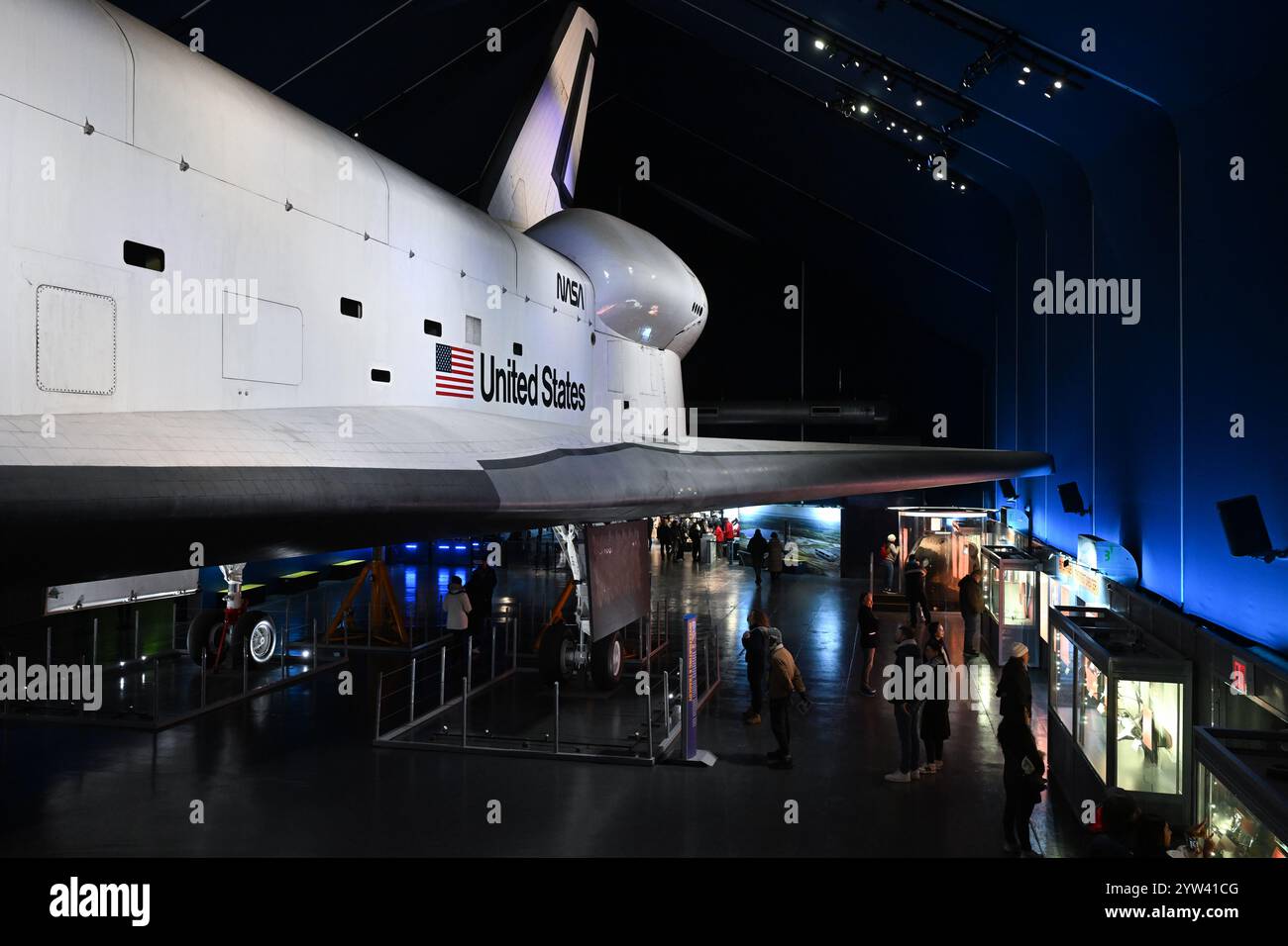 A replica of the space shuttle Enterprise on display at the Intrepid ...