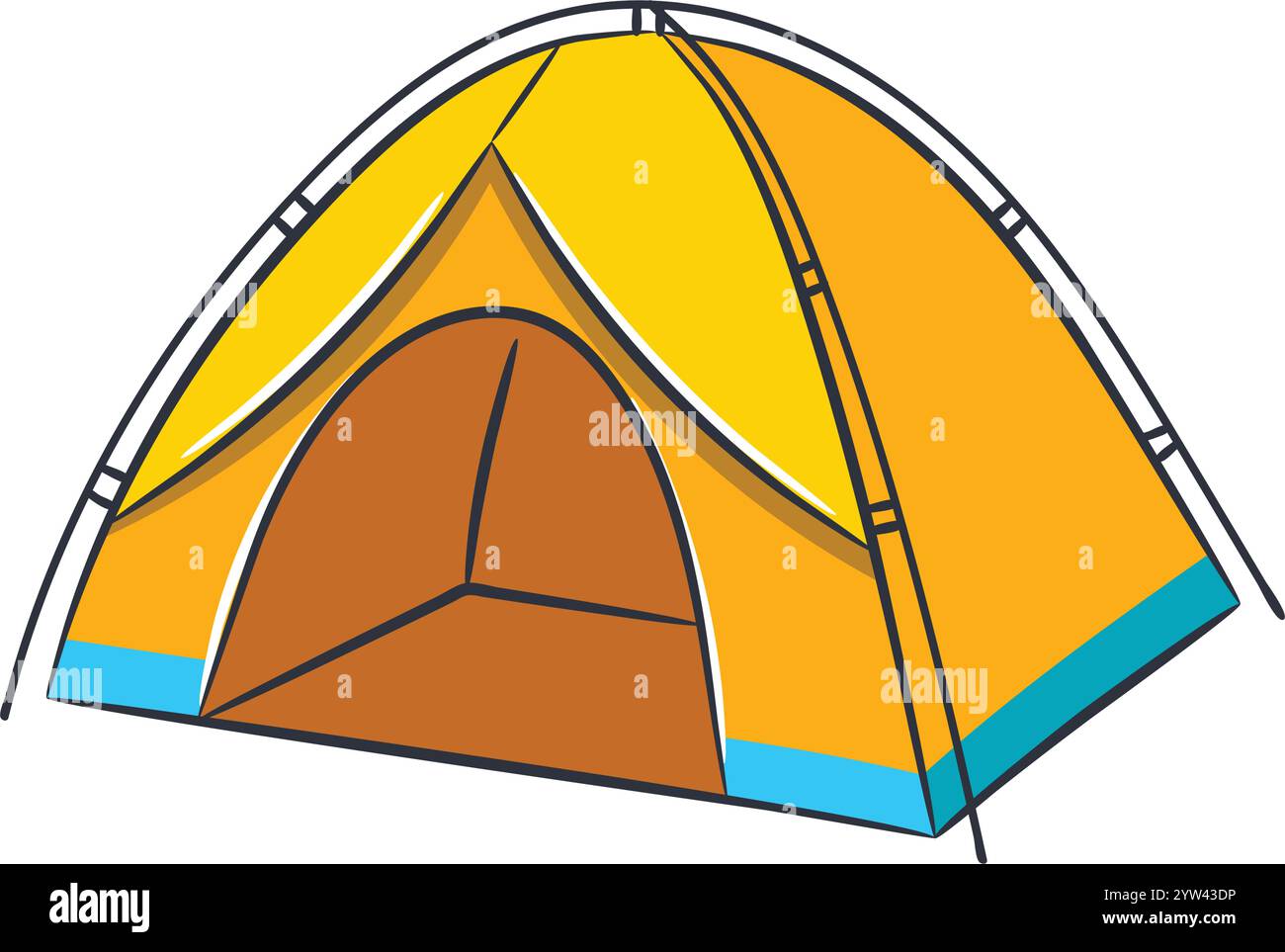 Camping tent vector illustration with simple cartoon design Stock ...