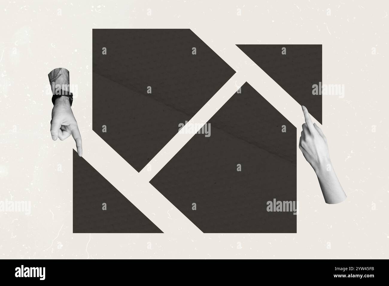 3D collage trend artwork composite sketch poster of mass geometry ...