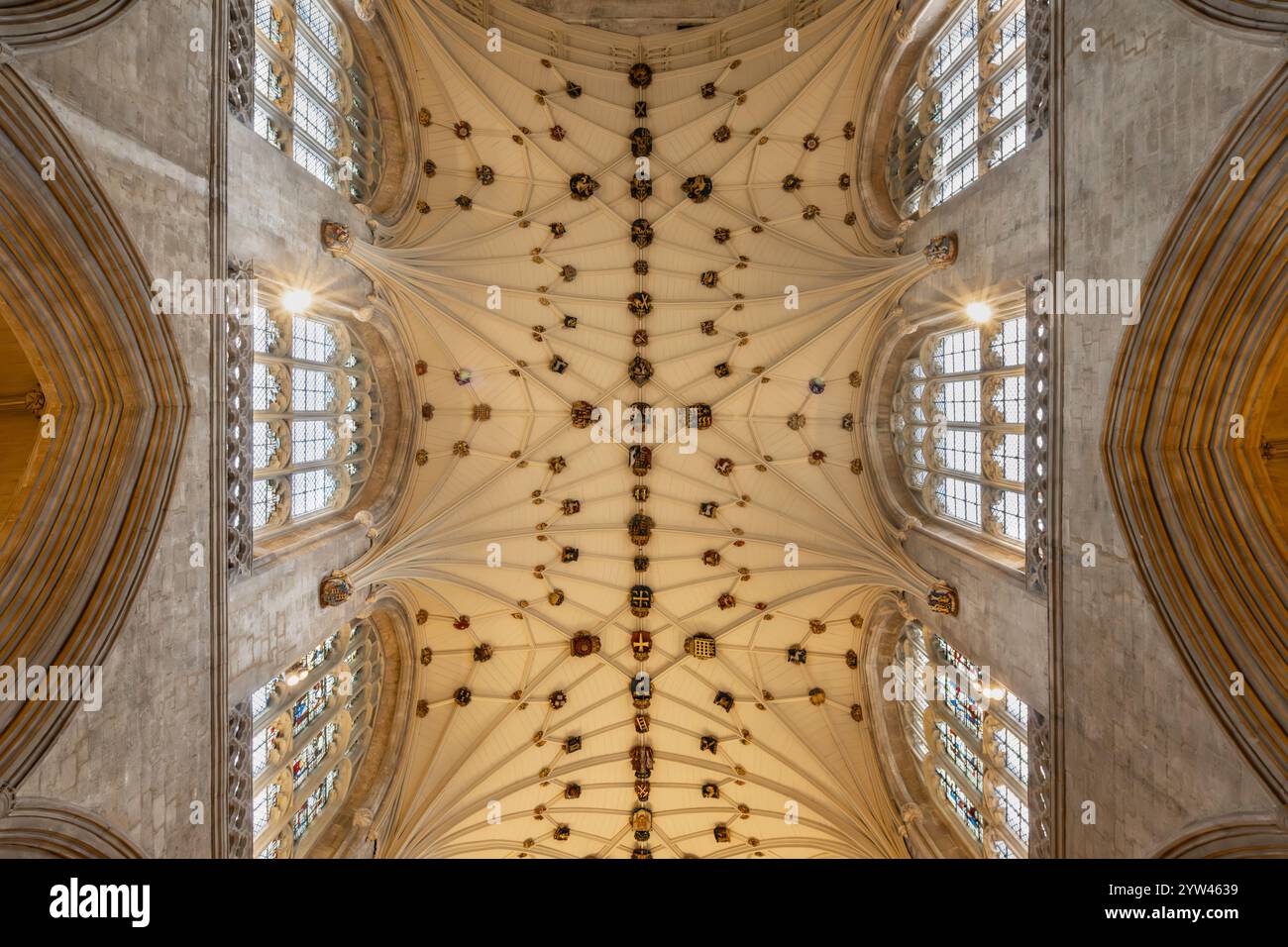 Presbytery vault ceiling, Winchester Cathedral, UK Stock Photo - Alamy
