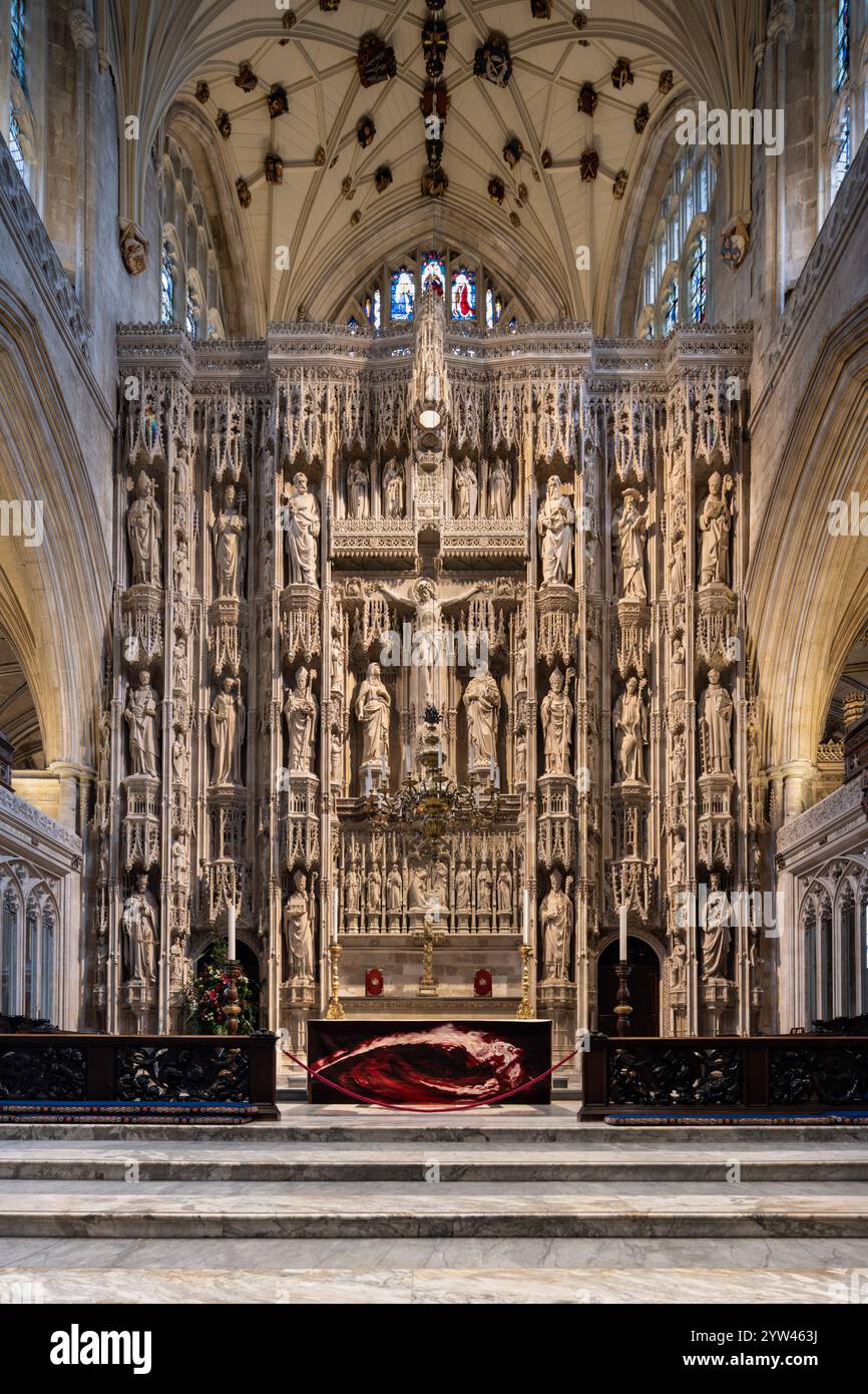 Great Screen Reredos, Winchester Cathedral, UK Stock Photo - Alamy