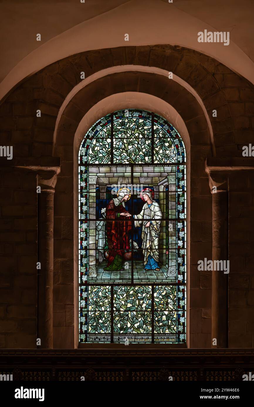 Epiphany Chapel Stained Glass Window, Winchester Cathedral, UK Stock ...