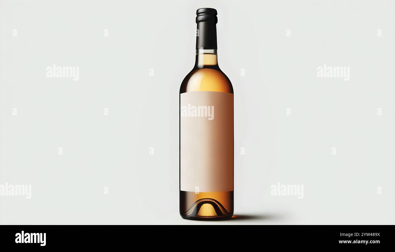 Wine bottle without a label, on which you can write a personal message ...