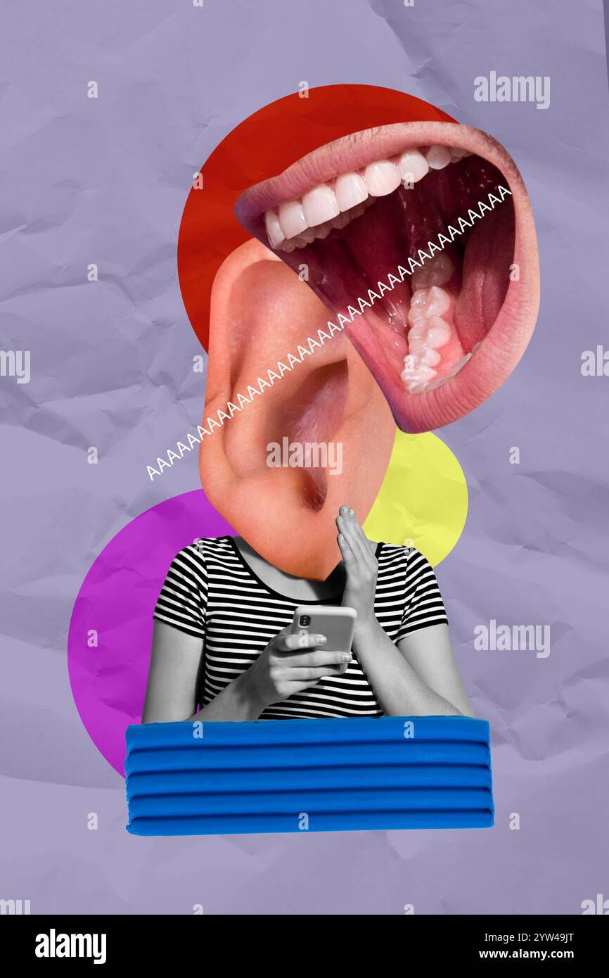 Composite trend artwork 3D sketch image photo collage of young woman ...