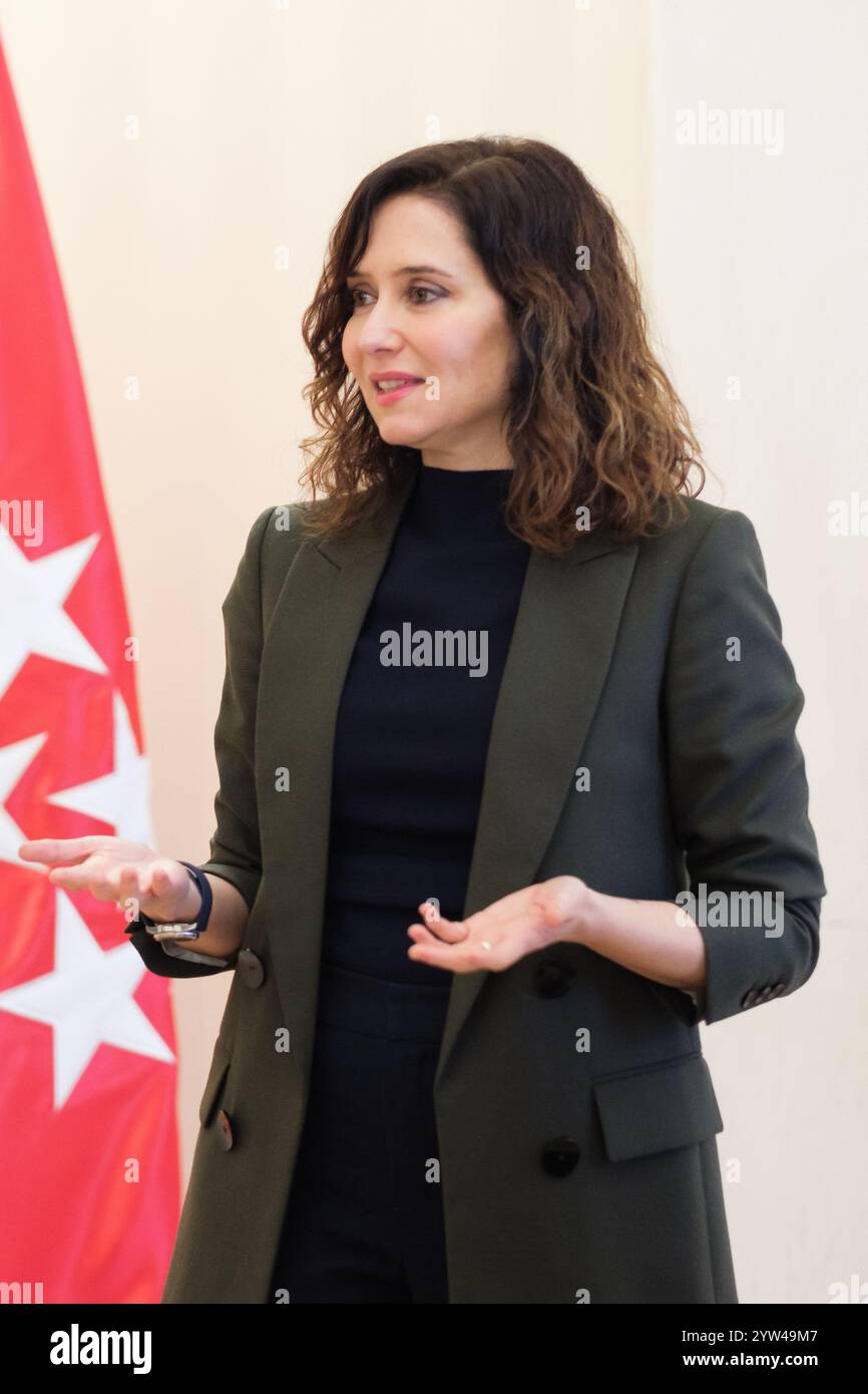 Isabel Diaz Ayuso, holds a meeting with the president of the ...