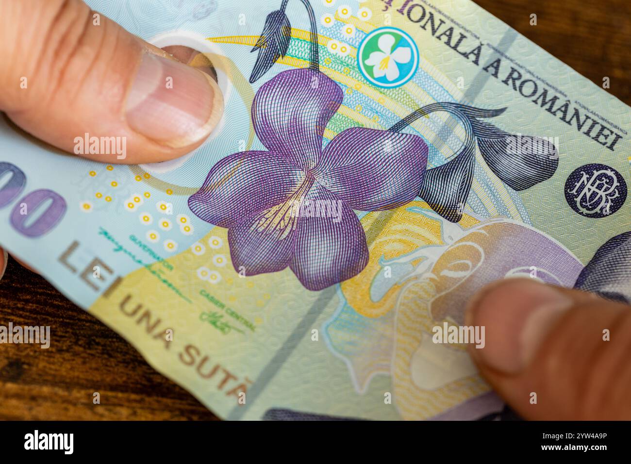 100 romanian leu banknote hi-res stock photography and images - Alamy