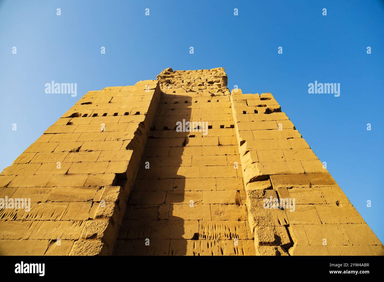 First pylon, Ancient Egyptian open-air museum of Karnak Temple, El ...