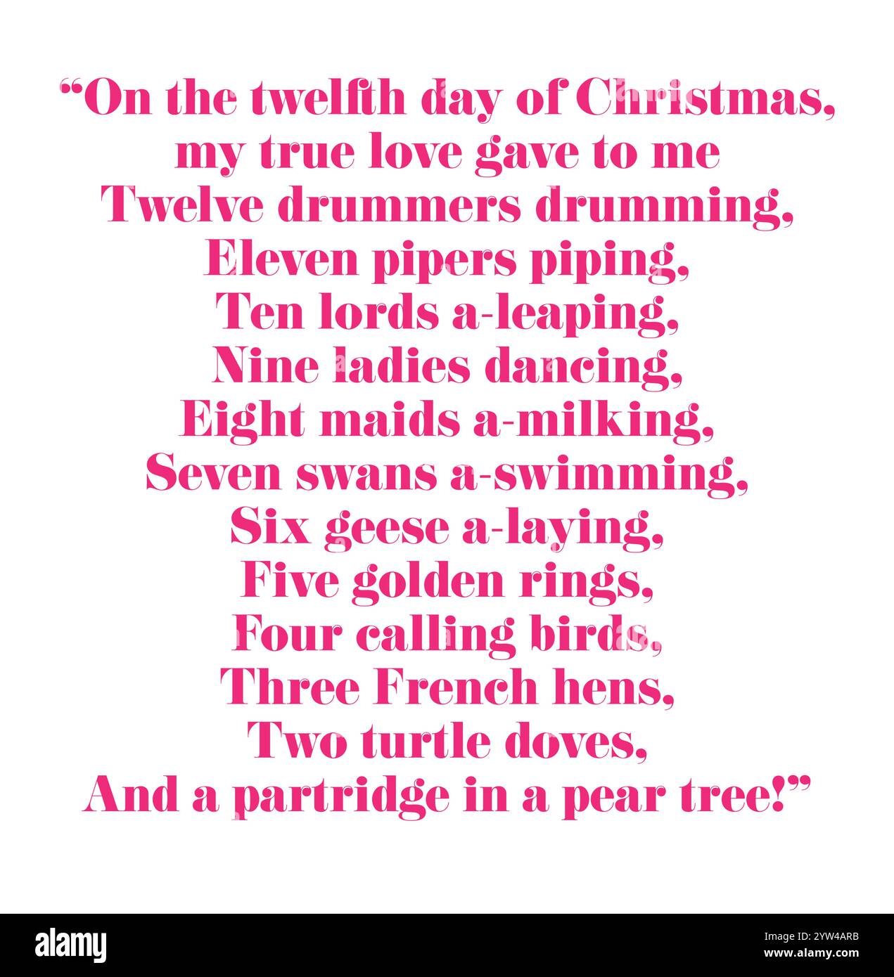 Twelve Days of Christmas-holiday song, showcasing the iconic gifts that ...