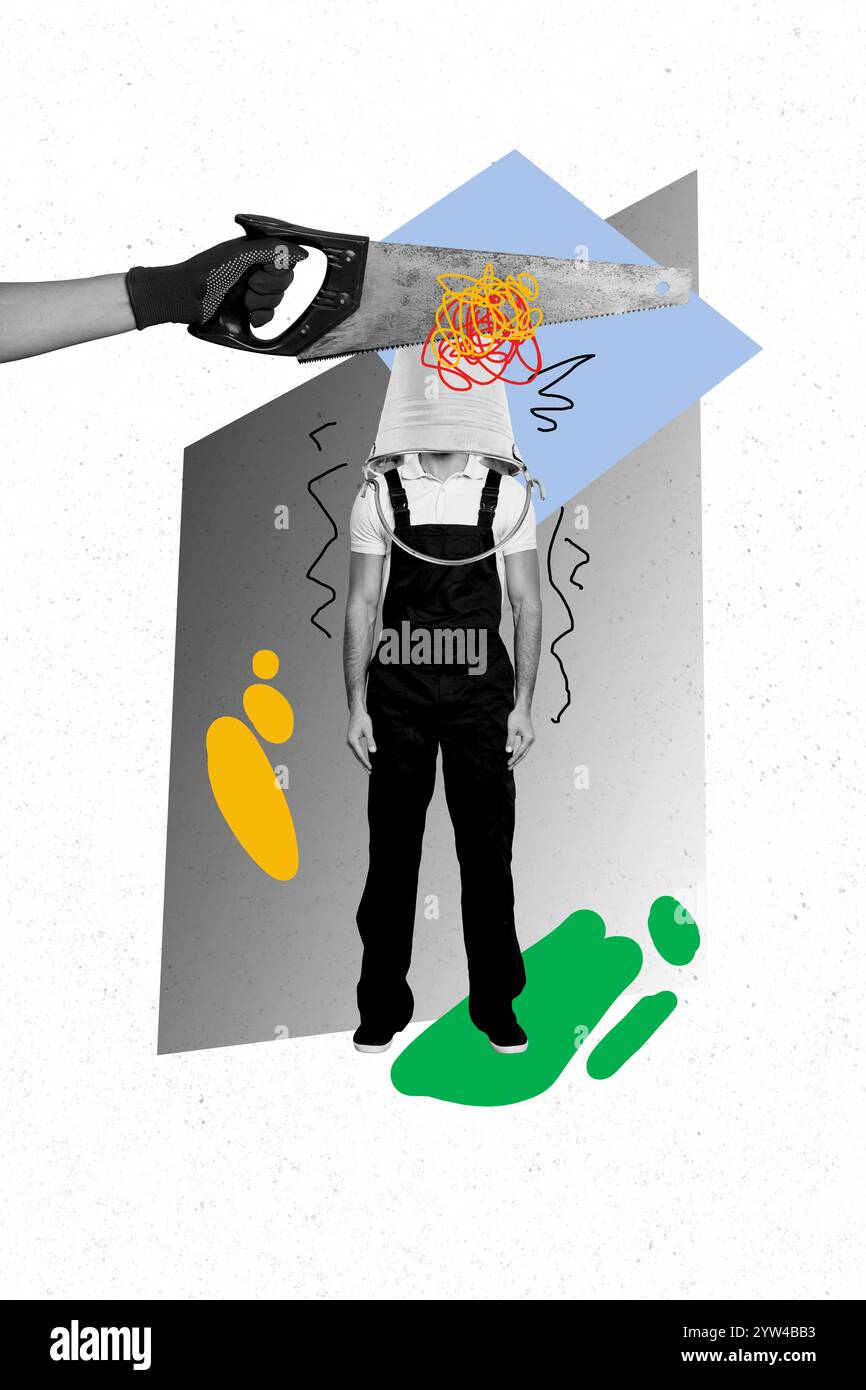 Man bucket on arm Cut Out Stock Images & Pictures - Alamy