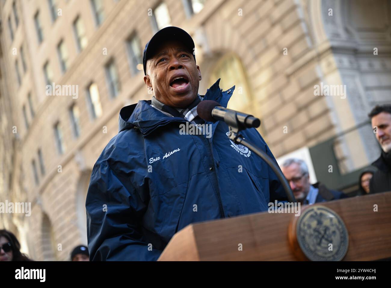 Mayor Eric Adams remarks at the flag-raising ceremony for Lebanon at ...