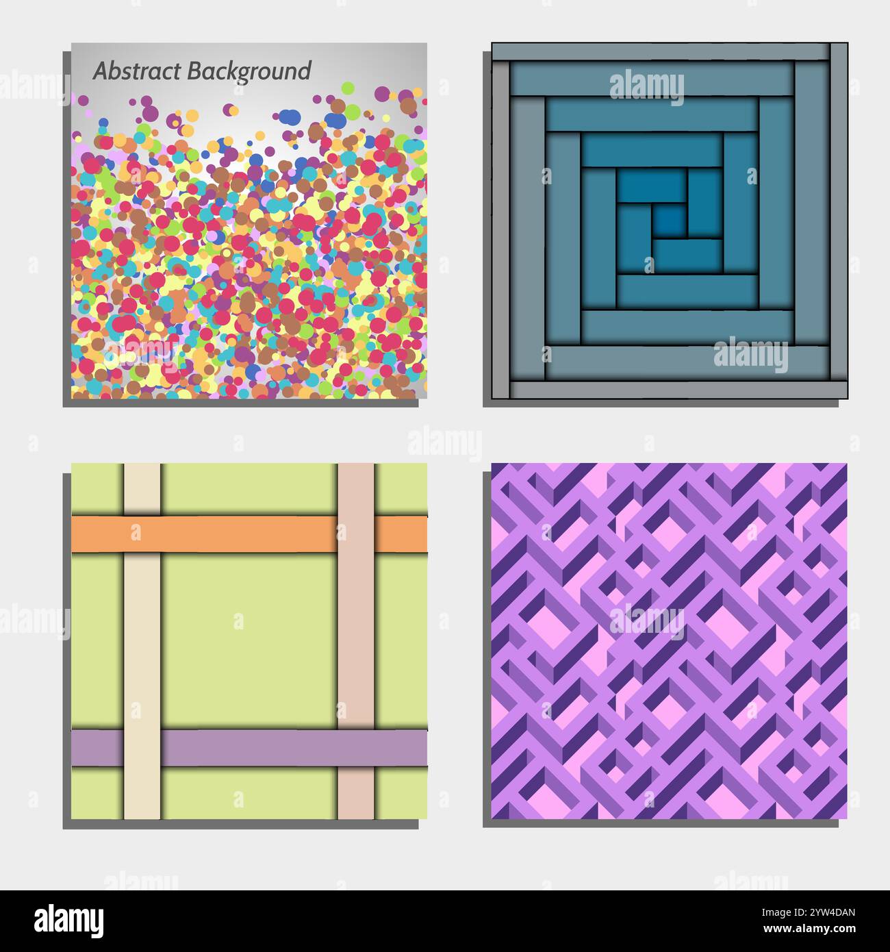 Set of four beautiful abstract backgrounds. Vector illustration Stock ...