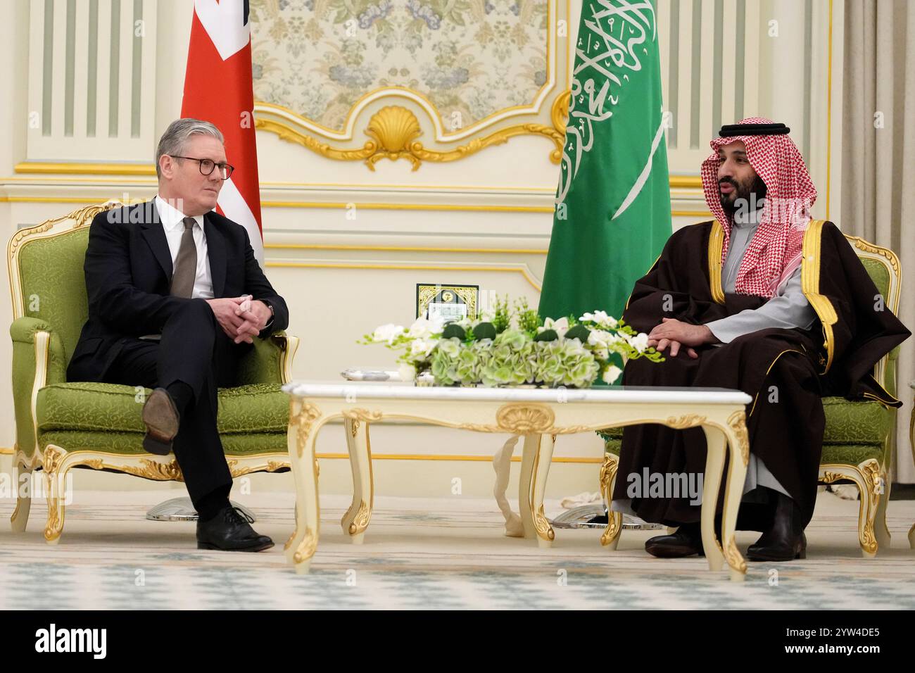 Prime Minister Sir Keir Starmer meets Saudi Arabian Crown Prince Mohammed bin Salman Al Saud at ...