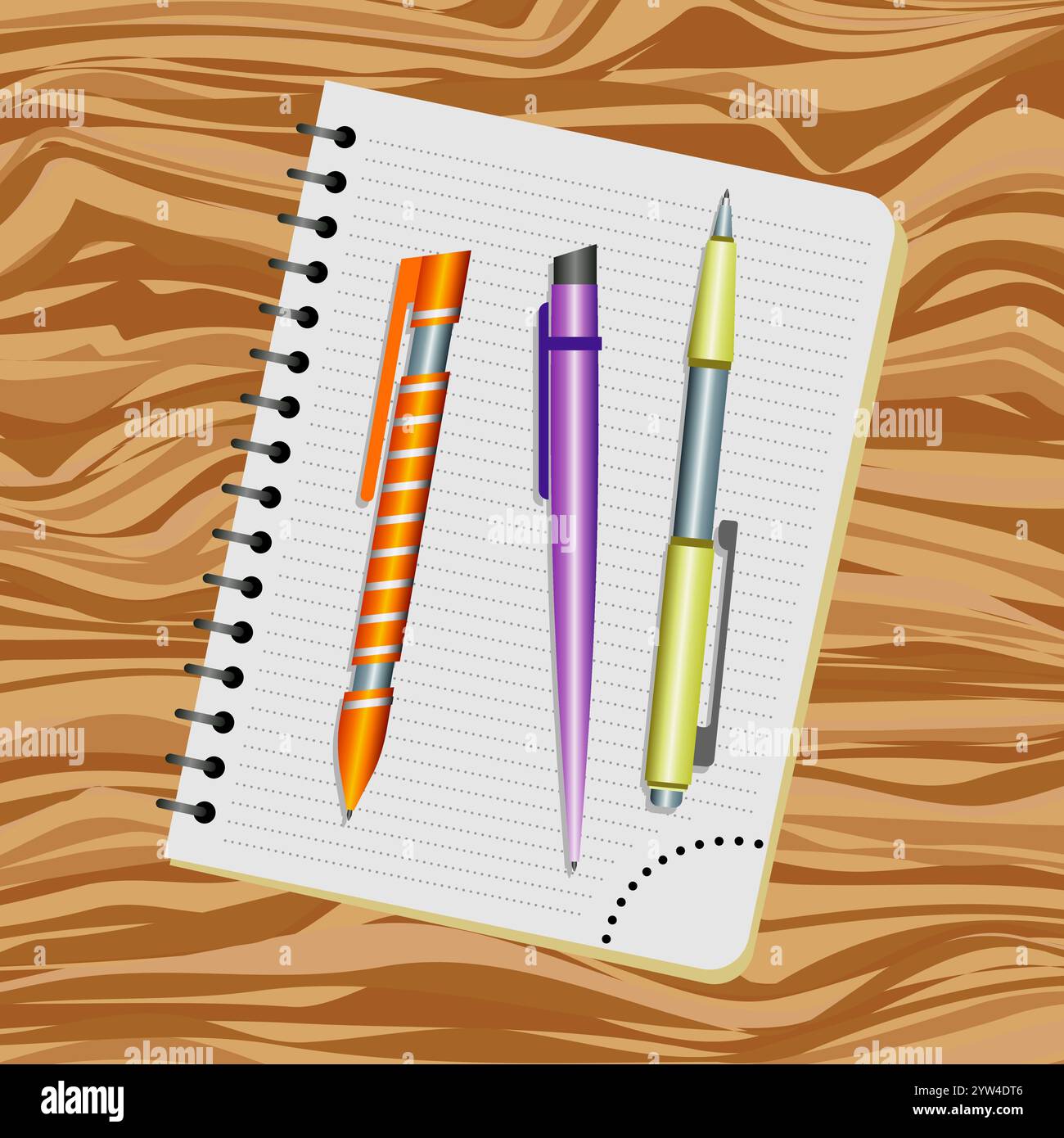 Purple notebook on white Stock Vector Images - Alamy