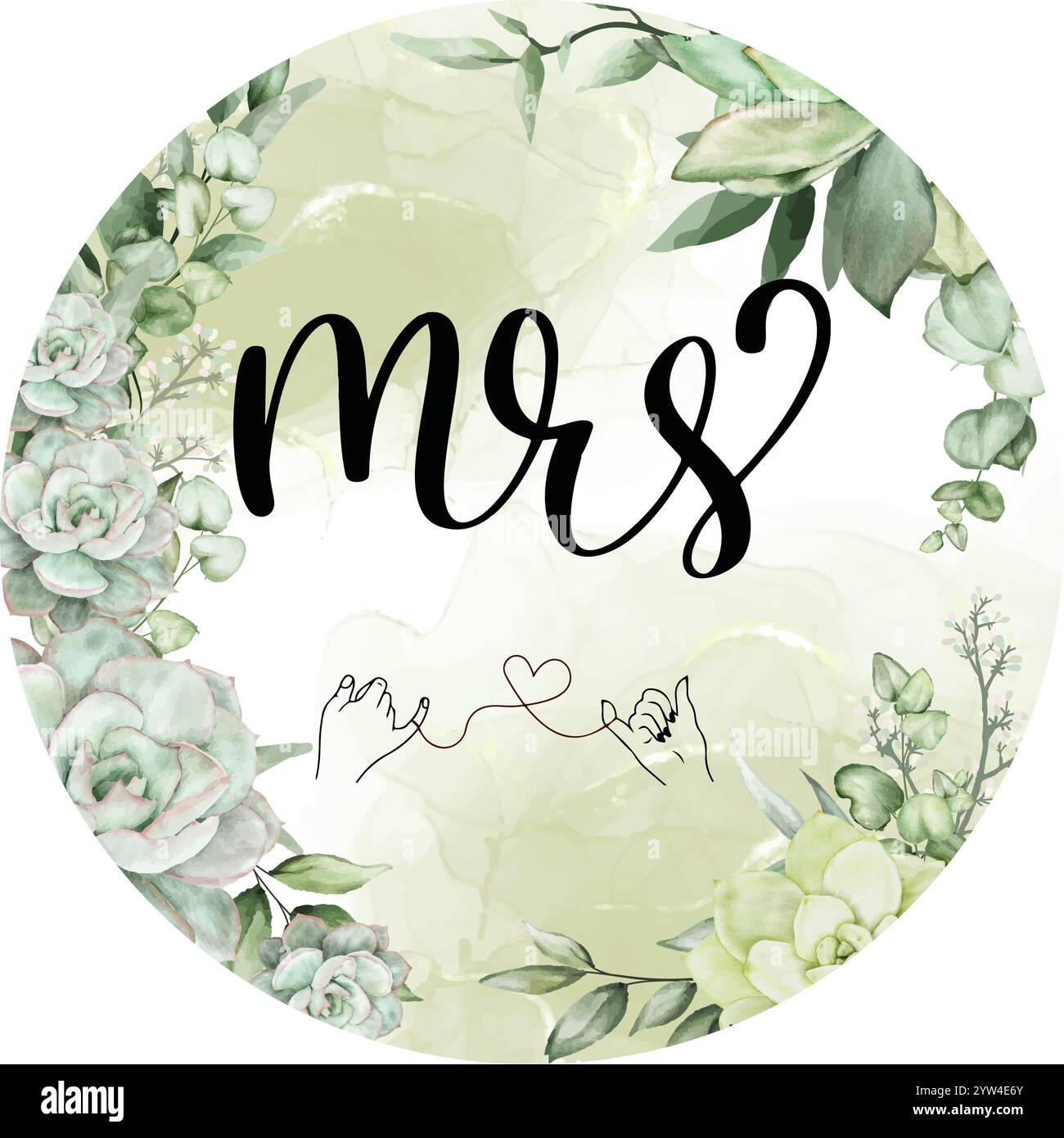 Mr & Mrs lettering vector template motivation font. Mr and Mrs cupcake ...