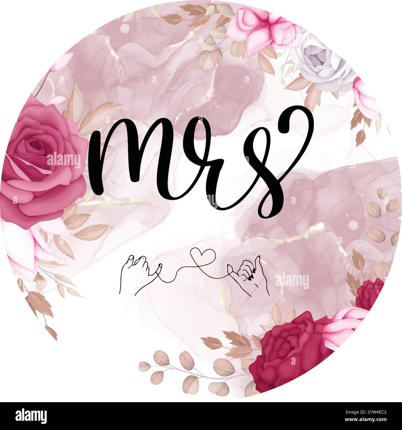 Mr & Mrs lettering vector template motivation font. Mr and Mrs cupcake ...
