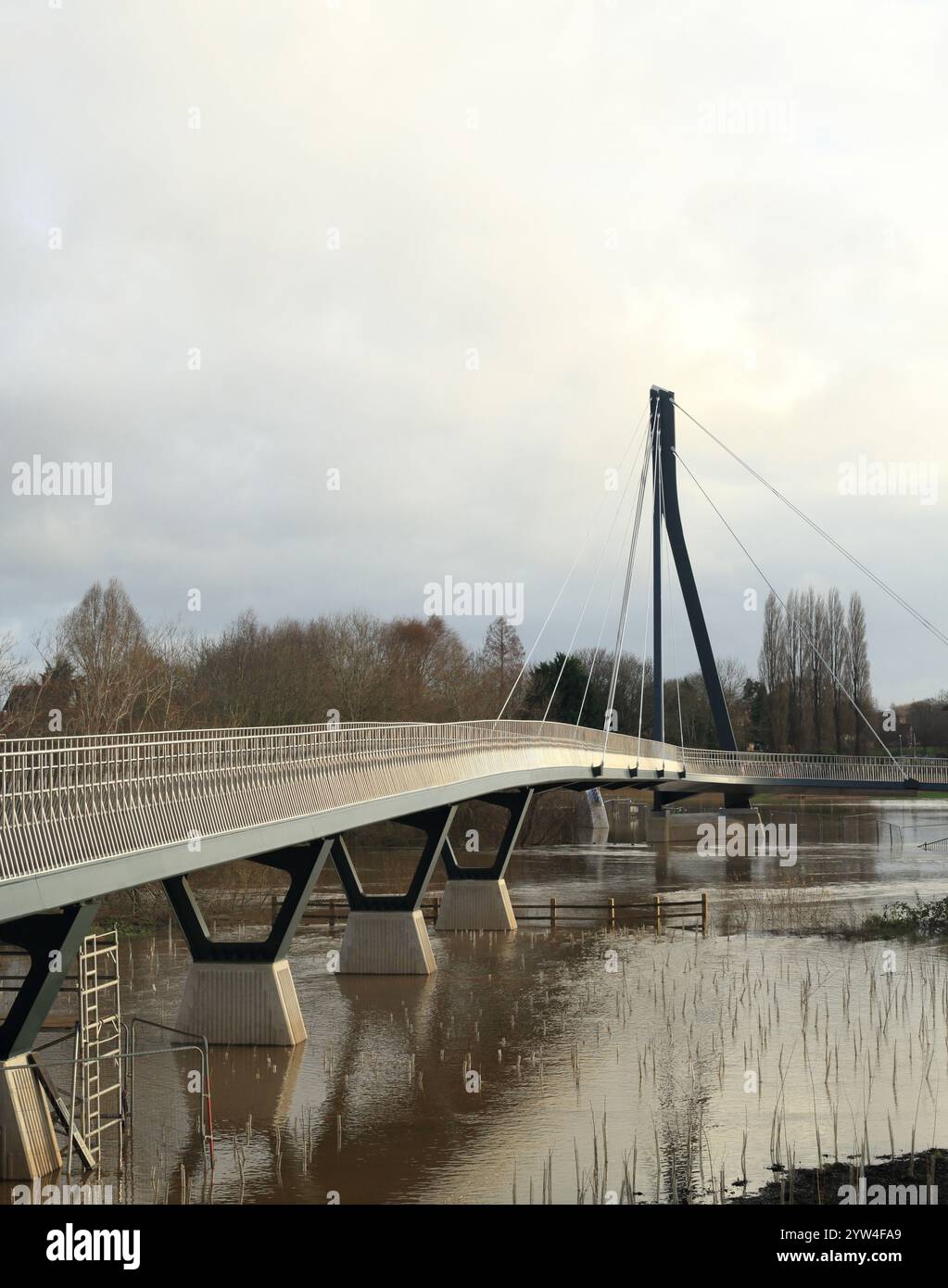 The newly opened Kepax bridge over the river Severn in Worcester ...
