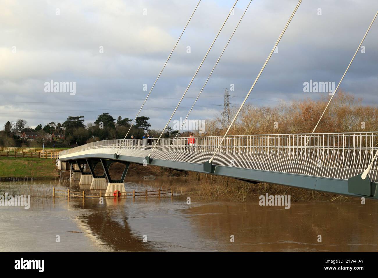 The newly opened Kepax bridge over the river Severn in Worcester ...