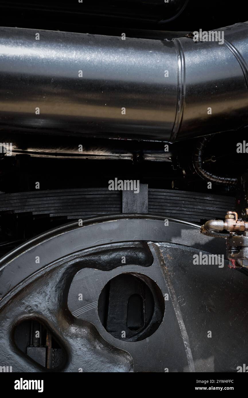 Tight Detail of Vintage Steam Engine Side Stock Photo - Alamy