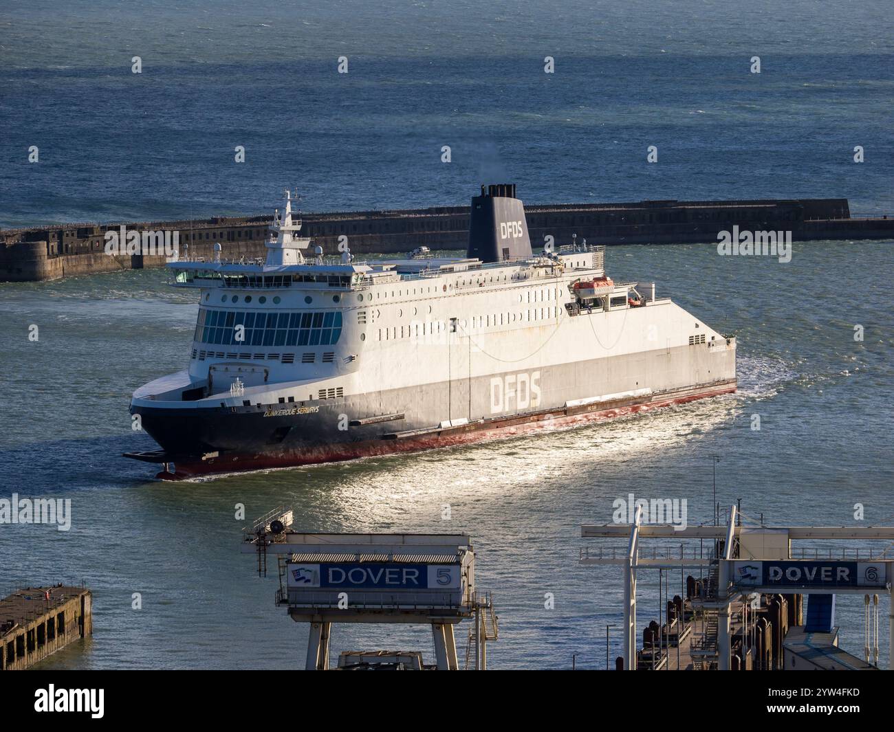 Port of Dover, with Cross-channel Ferry, Dover, Kent, England, UK, GB ...