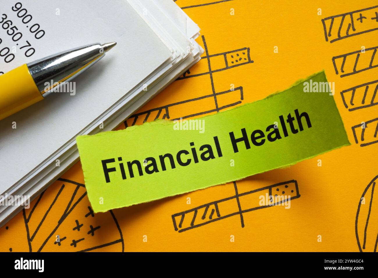 Charts with the phrase financial health Stock Photo - Alamy