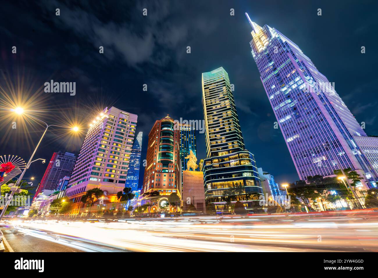 Buildings in the central area of Ho Chi Minh City, along the Saigon ...