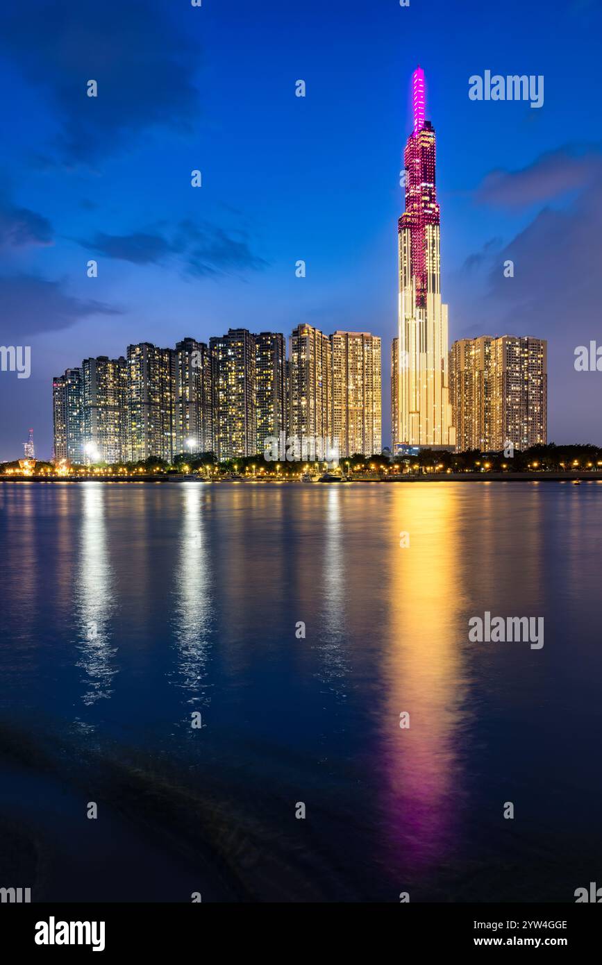 Buildings in the central area of Ho Chi Minh City, along the Saigon ...
