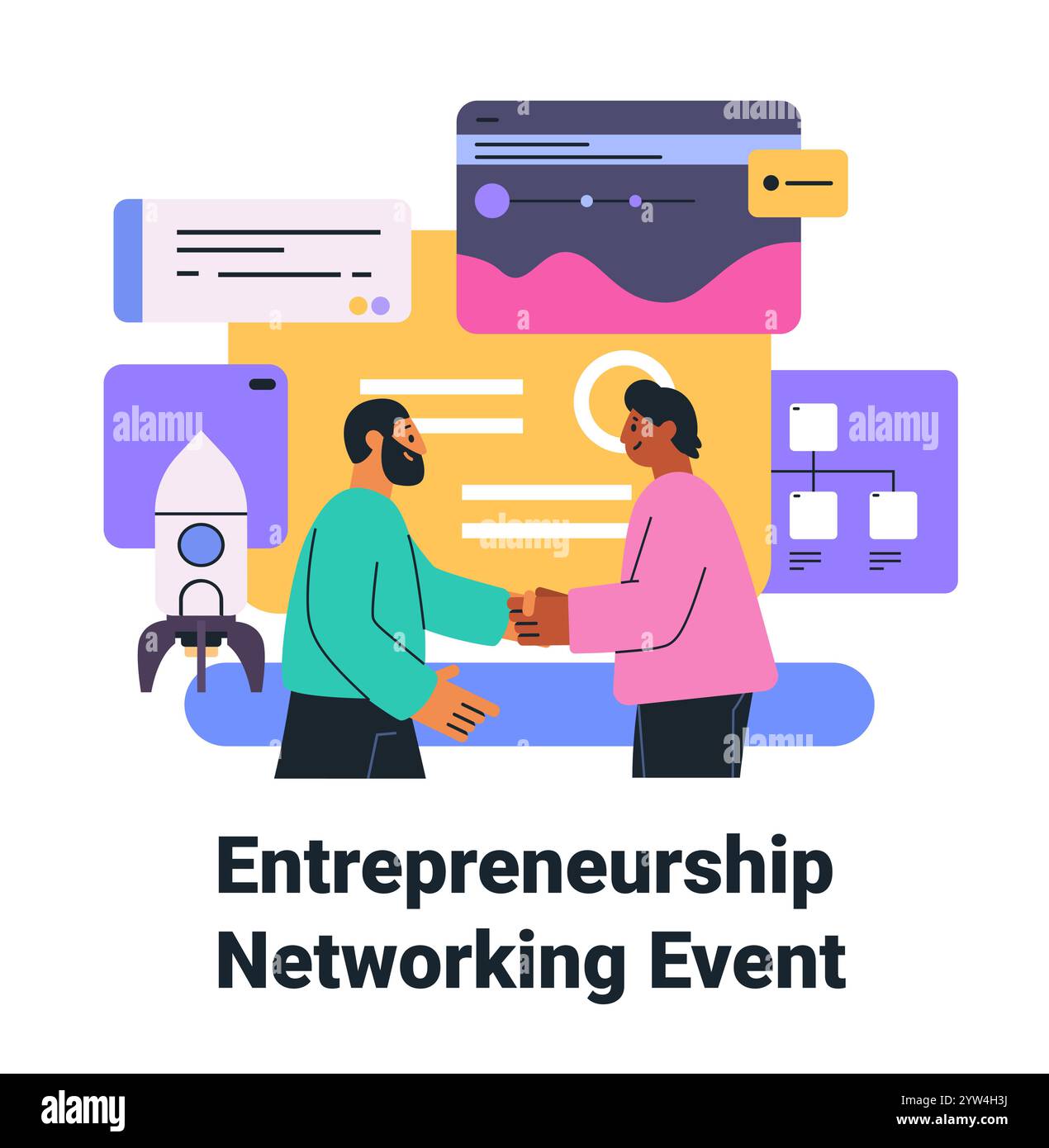 Entrepreneurship networking event handshake business collaboration ...
