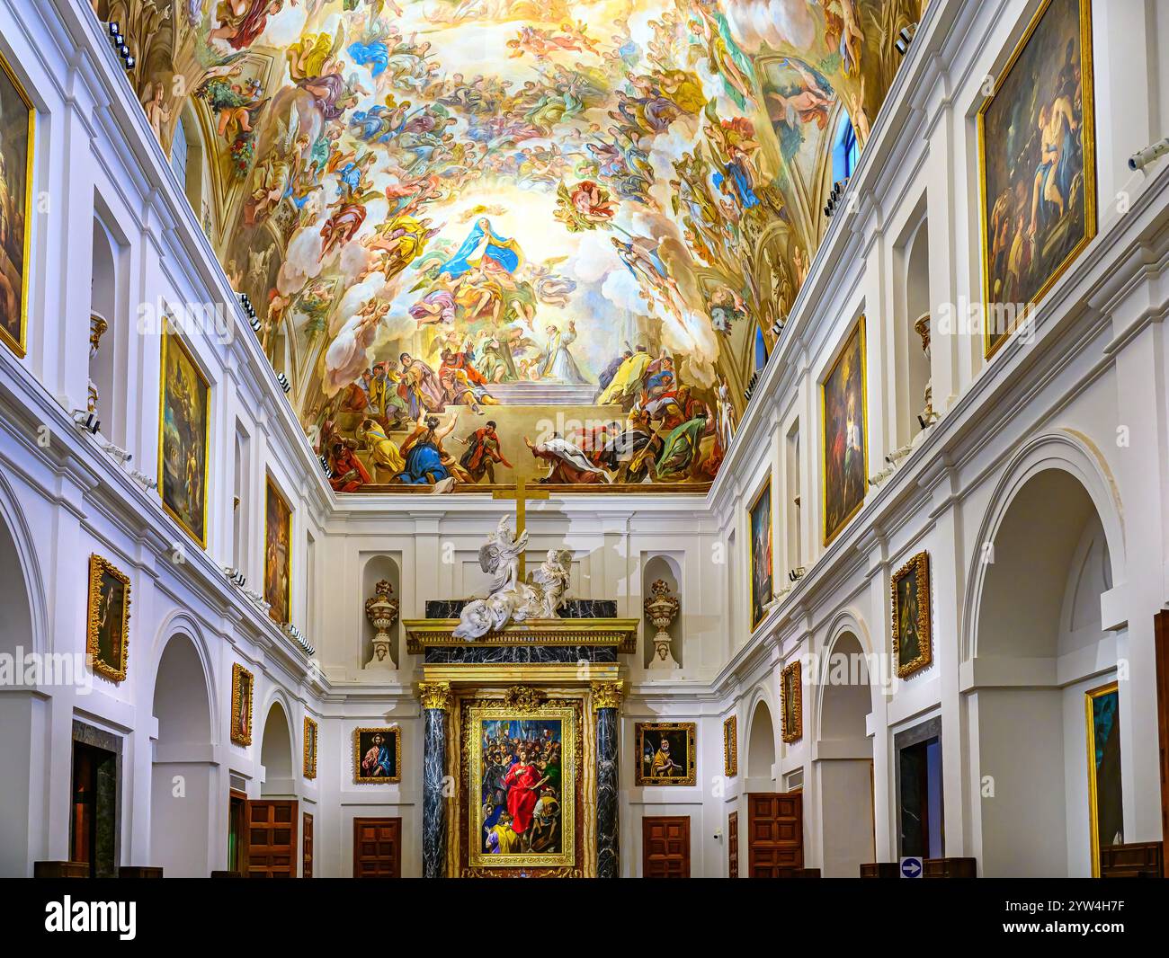 Toledo, Spain, Interior design featuring fresco paintings on the ...