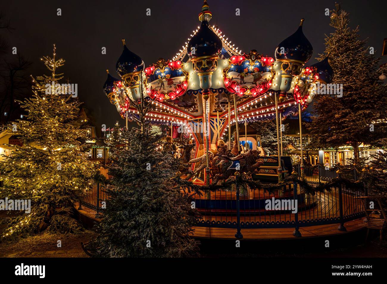 beautiful nostalgic children's carousel Stock Photo - Alamy