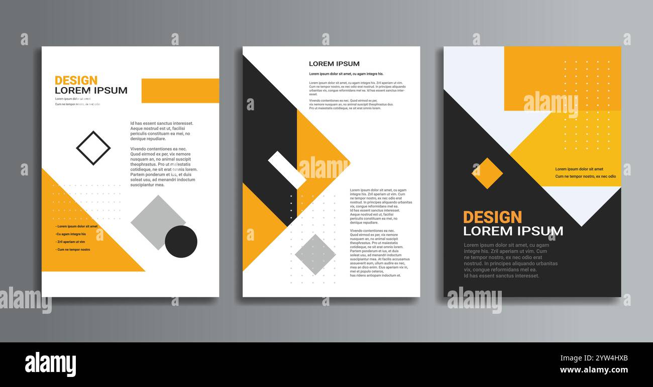 Magazine Template with Modern Geometric Design for advertising and ...