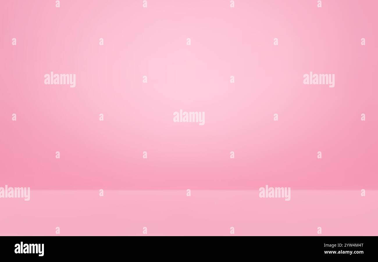 Pink empty studio background with soft gradient lighting. 3d render ...