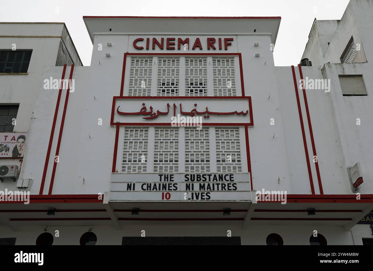 Art Deco Cinema Rif building in the Grand Socco of Tangiers Stock Photo ...
