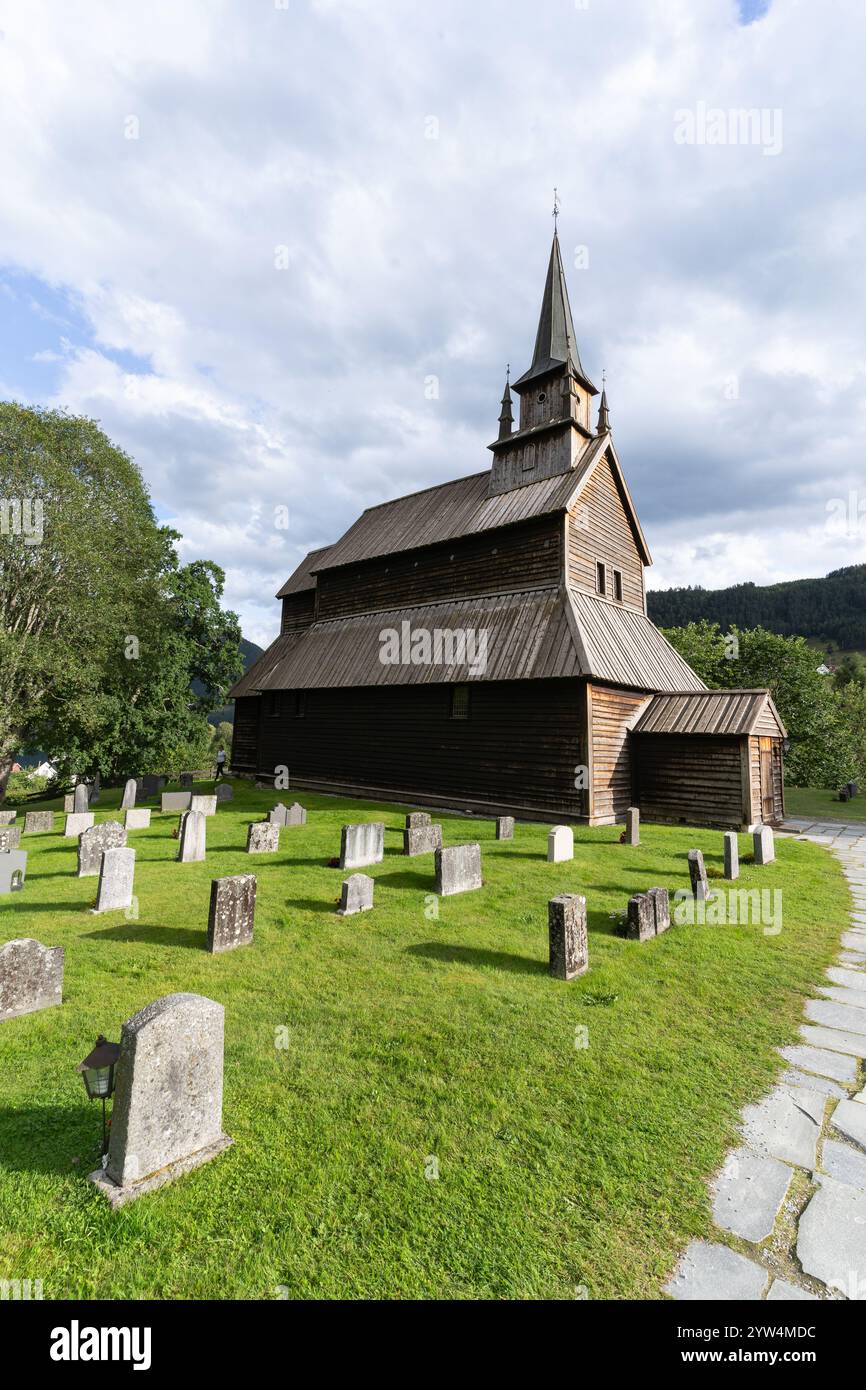 Kaupanger Stave Church, a 12th-century wooden Viking church in western ...