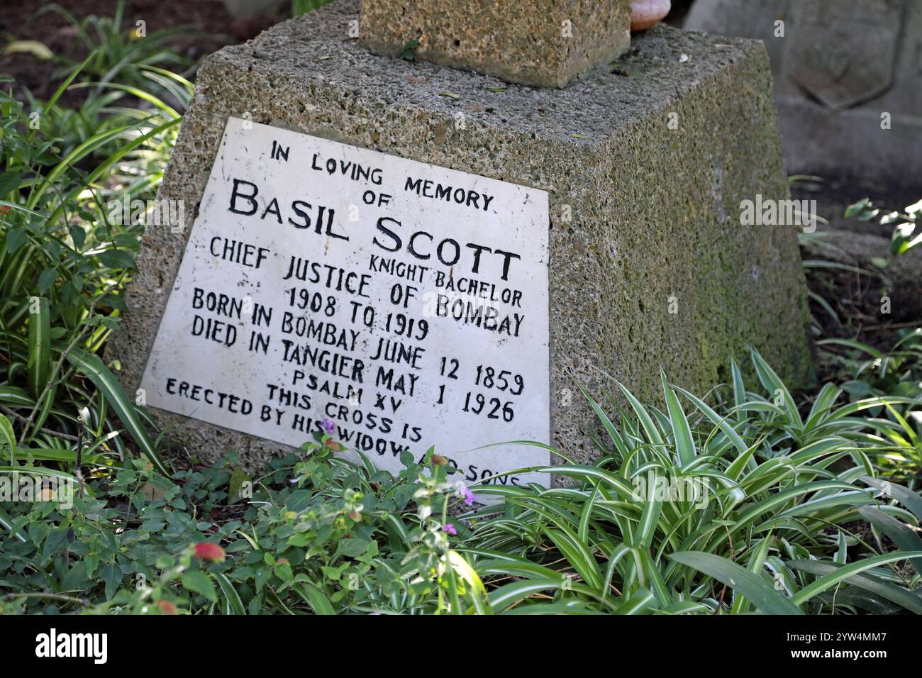 Sir Basil Scott memorial cross at Saint Andrews Church in Tangiers ...