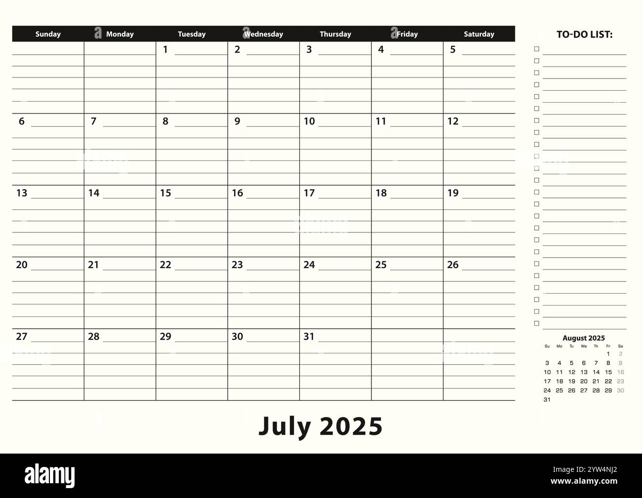 July 2025 Monthly Business Desk Pad Calendar. July 2025 calendar ...