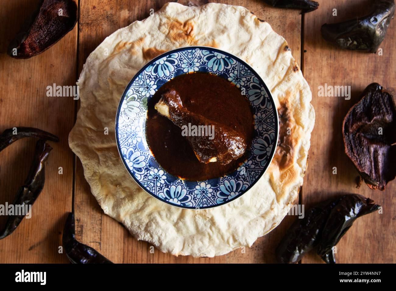 Authentic Mexican Mole Negro prepared with local ingredients from ...